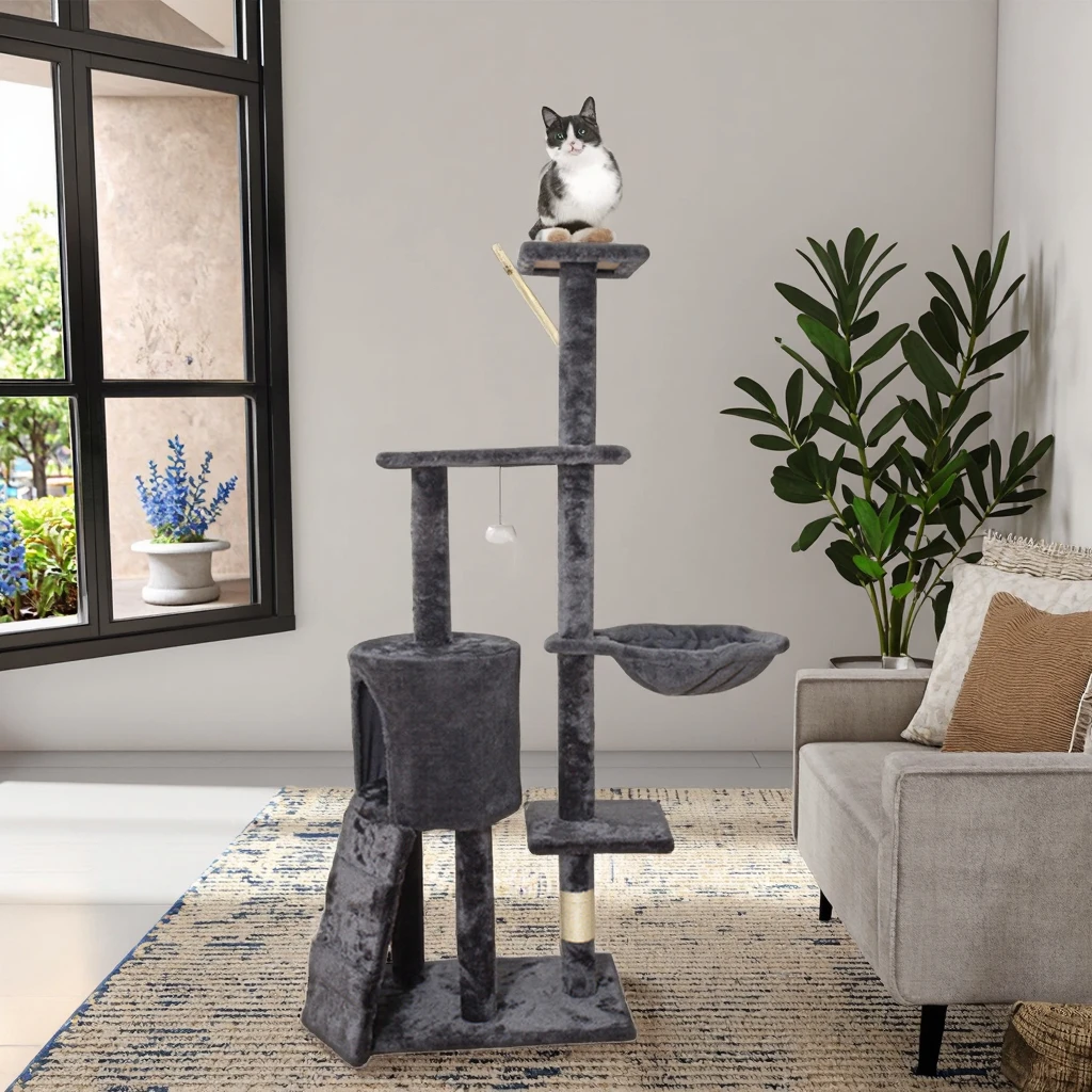 Cat Climbing Frame Large Cat Tree Modern Cat House Combo Jumping ...