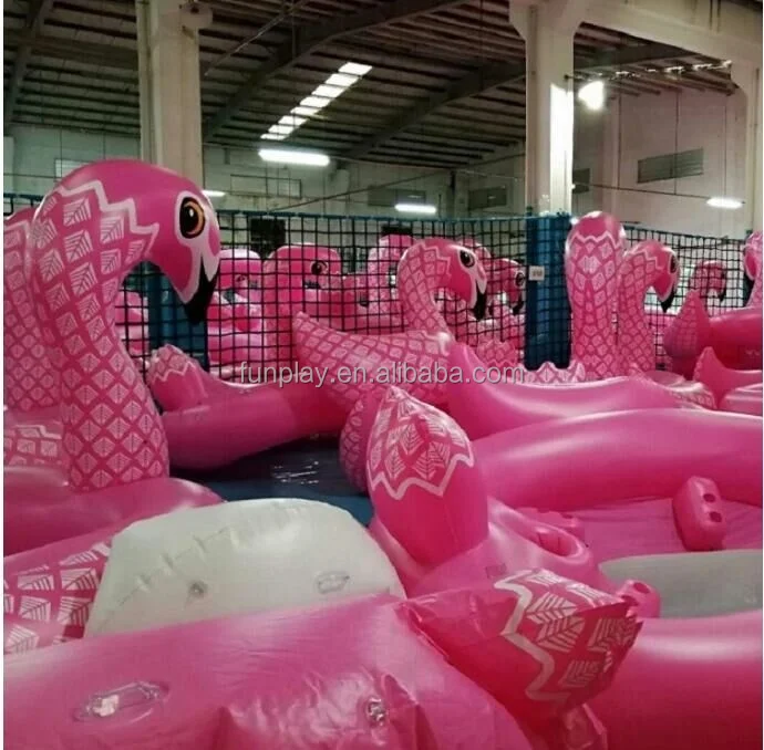 Inflatable Floating Flamingo Raft - Perfect for 6 Person Party