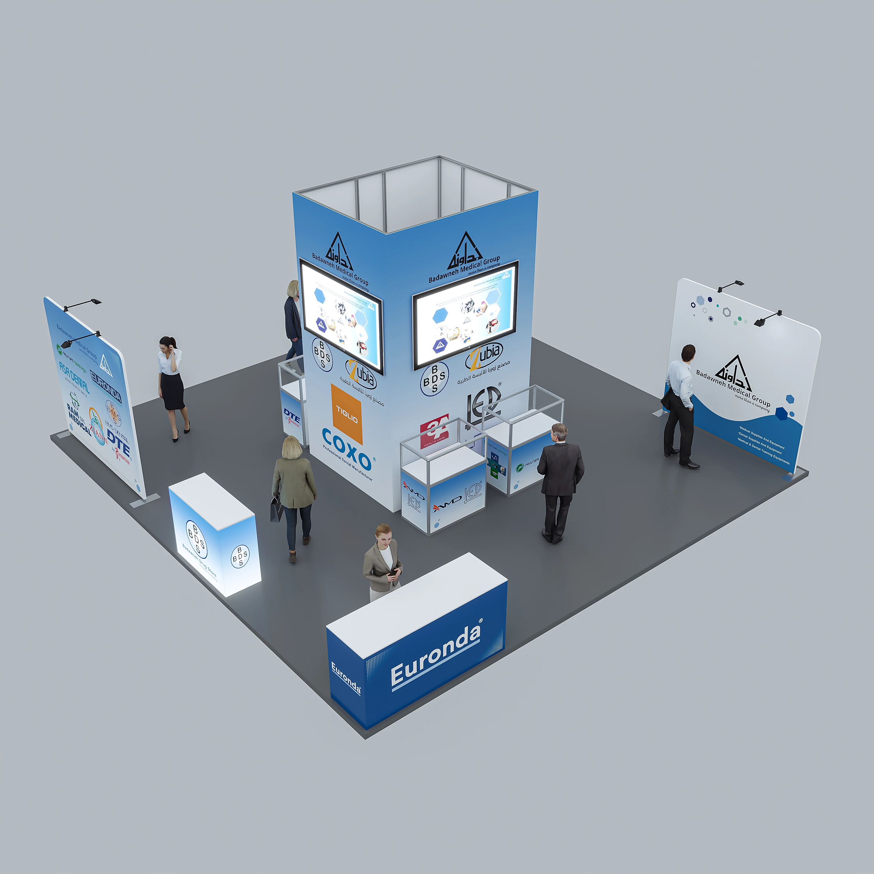 20x20ft Aluminum Modular Booth with Custom Logo, Factory Direct, Fast ...