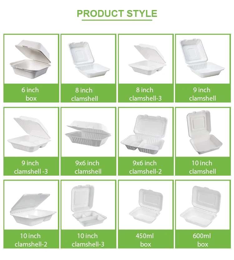 Sugarcane Bagasse Food Containers - Sustainable & Biodegradable