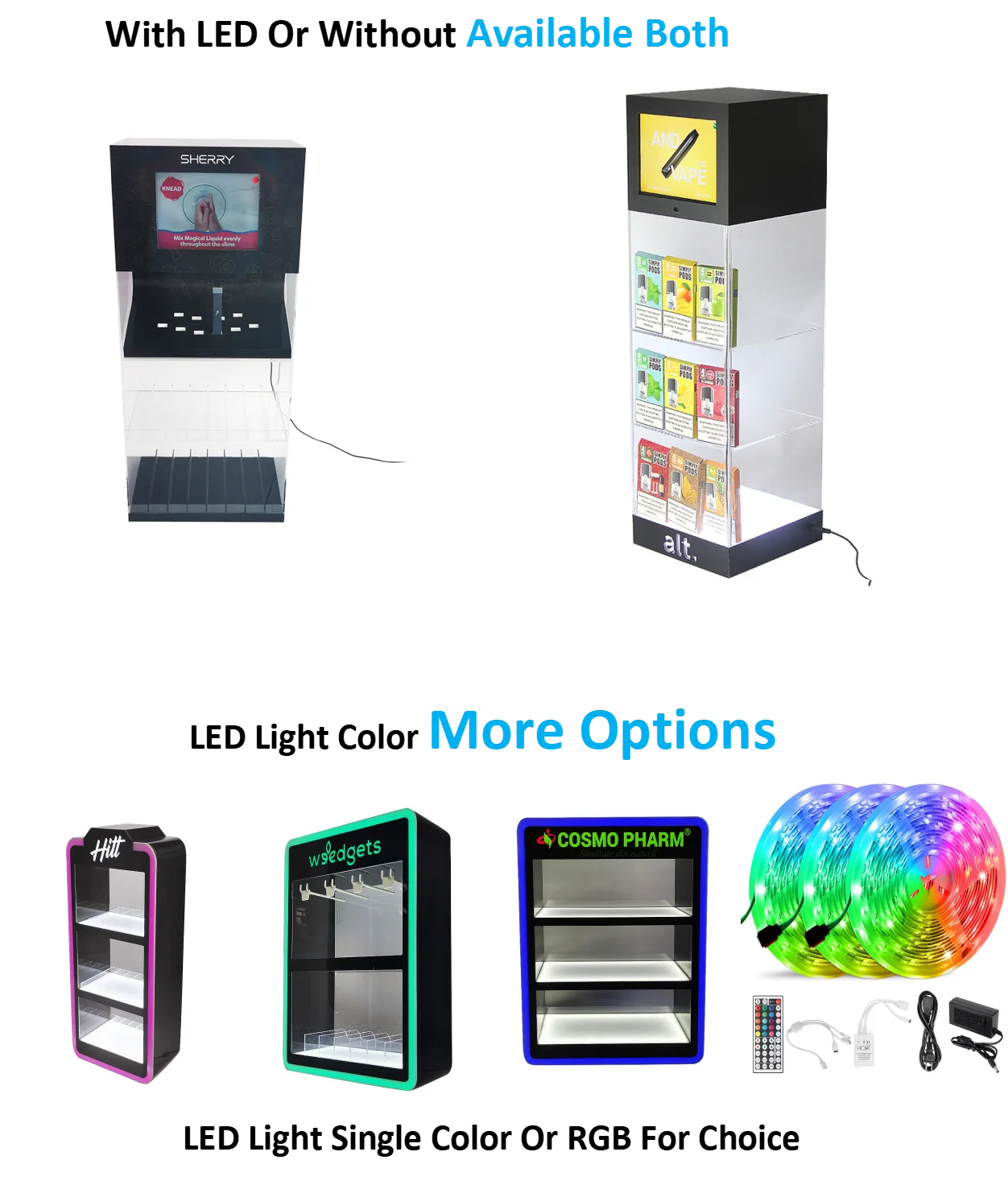 Acrylic Supplier Custom Cigarette Display Rack Smoke Shop Smokeless ...