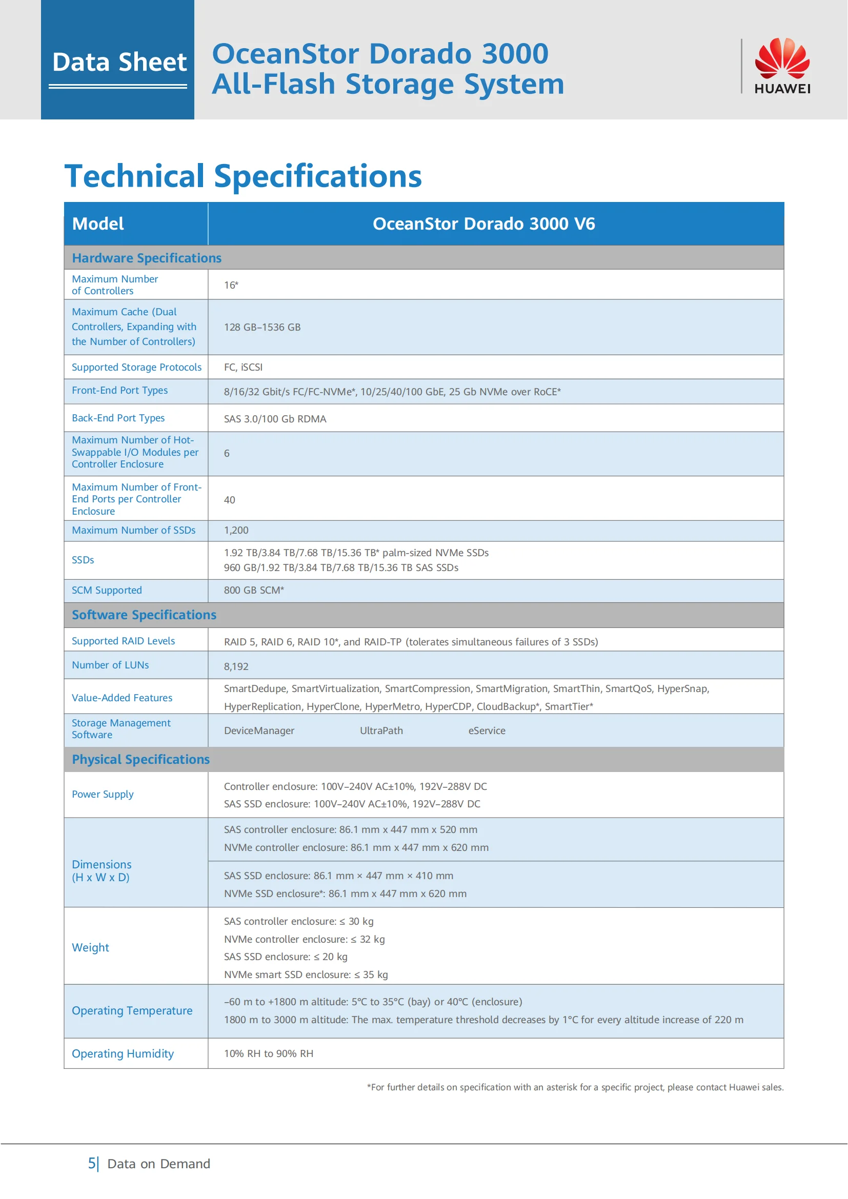 顶级garde Hua-wei Oceanstor Dorado 8000/18000专门研究虚拟化数据库等场景 - Buy 适用于金融政府和 ...