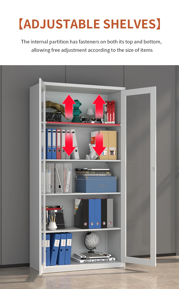 Bulk Filing Cabinet and Office Glass File Cabinet with Lockable Doors ...