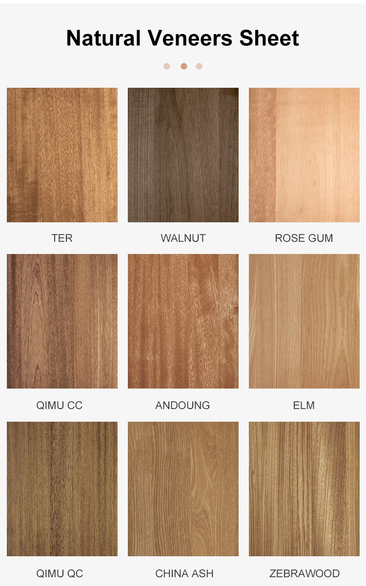 Eco-Friendly Natural Walnut Wood Veneer European-Style Plain Sliced ...