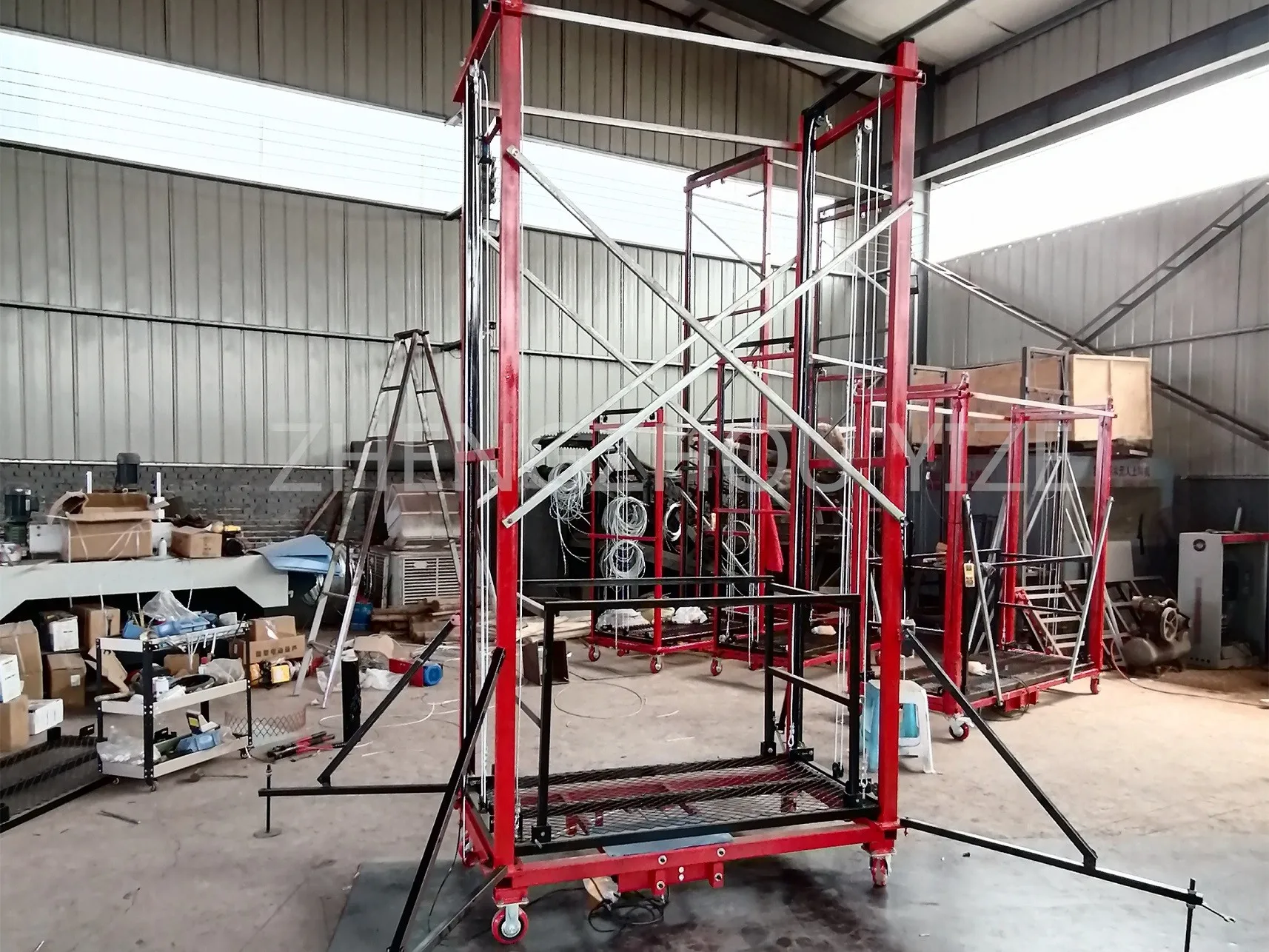 Steel Tube Bracket Platform Electric Motorized Lifting Scaffolding ...