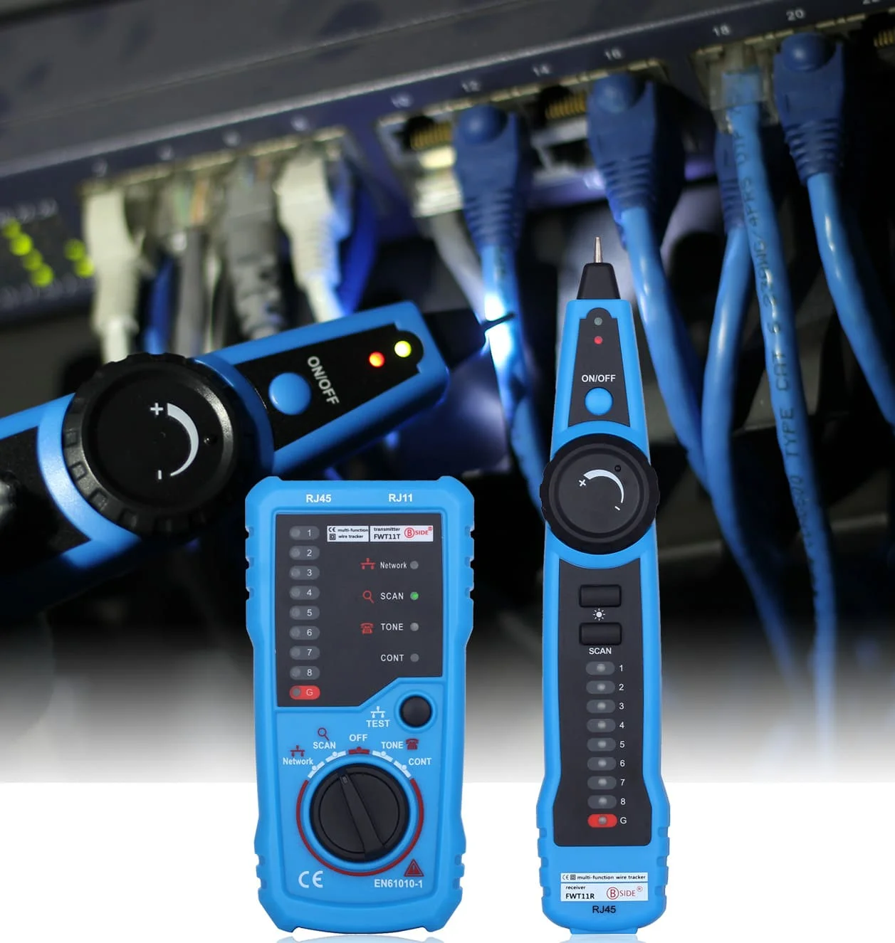 FWT11 Multifunctional Network Cable Tracer RJ11 RJ45 Telephone Wire ...