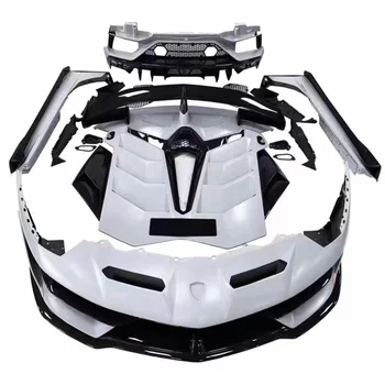 Svj Style Body Kit Front Bumper Spoiler Exhaust Hood Bodykit For ...