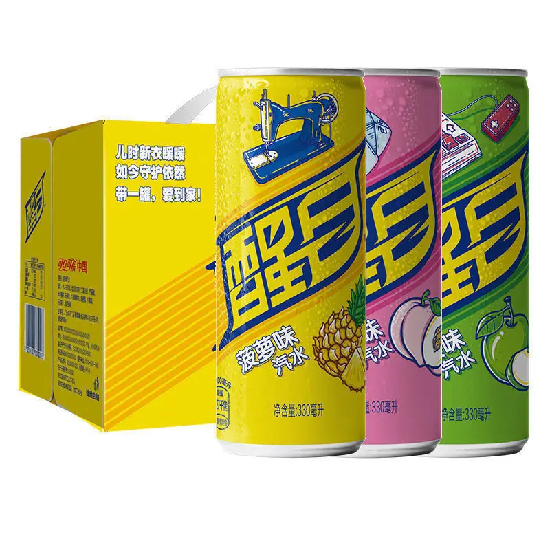 Coca Modern Can Cola Eye-catching Drink 330ml Pineapple Apple Peach ...