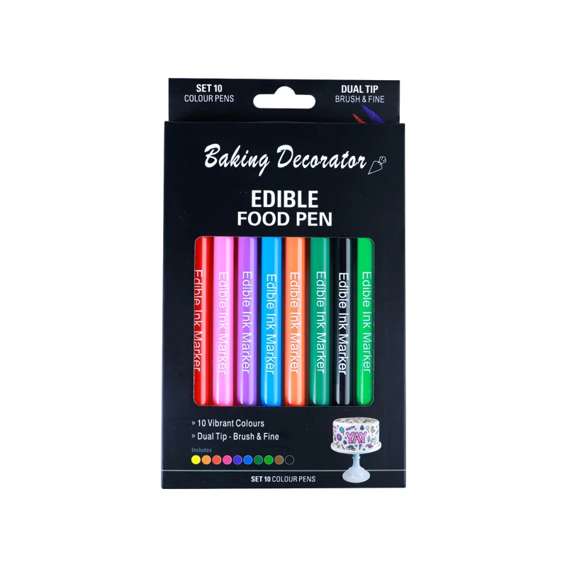 Edible Pigment Pen Fondant Cake Cookie Coloring Marker Edible Ink ...