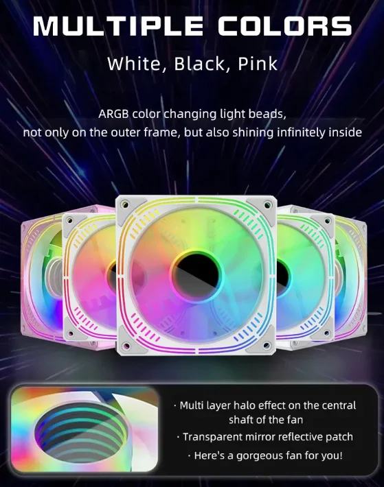 Custom 120mm Prism Fan Argb Super Oem Computer Case Air Cooler Fan 4 ...