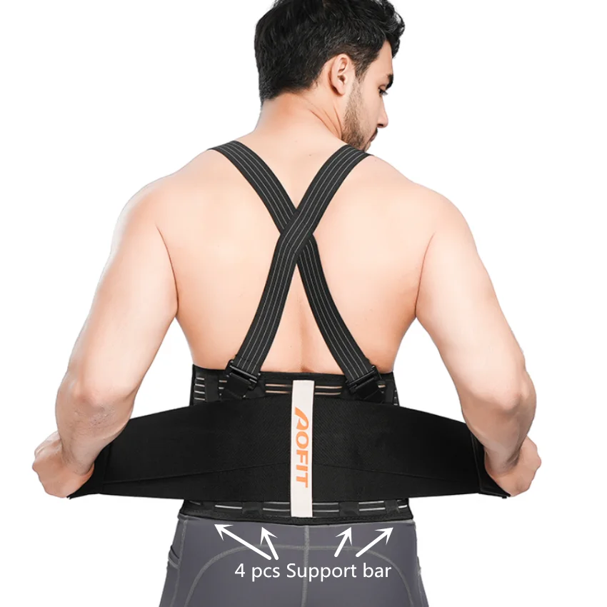 Adjustable Shoulder Straps Lower Back Brace Lumbar Support Belt Helps ...