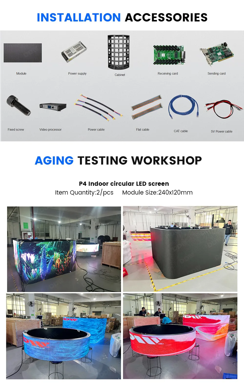 Indoor Circular Curved Soft Absen Round LED Display | Flexible 2.5mm ...