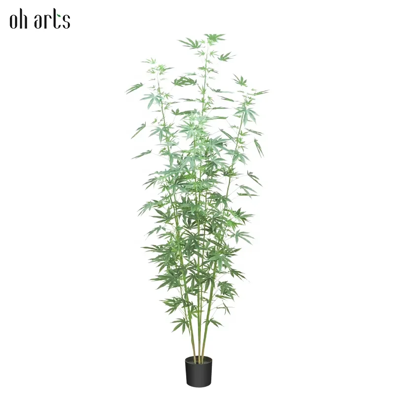 Large Plastic Artificial Aralia Tree Artificial Leaf Bonsai Plants For ...