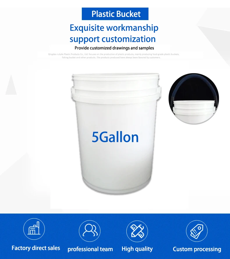 Factory Custom 5 Gallon Bucket 20L Plastic Bucket Pail With Lid ...