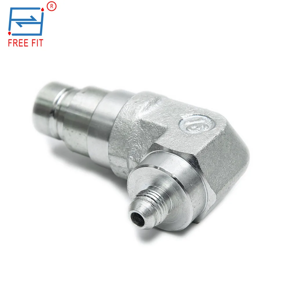 90 Degree Elbow Hydraulic Quick Coupler Flat Face Iso16028 ...