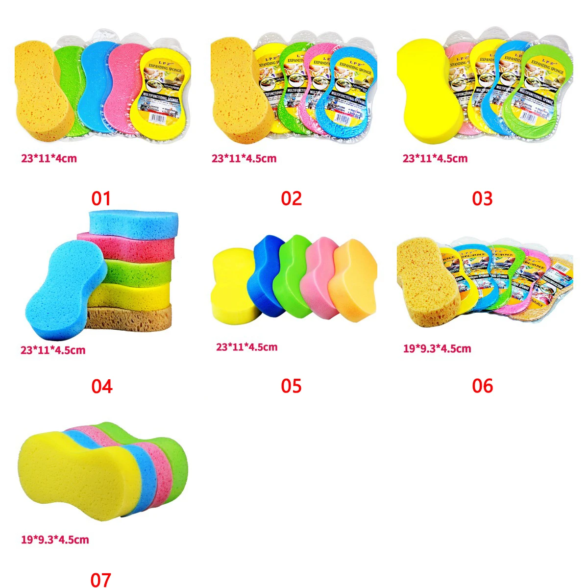 DS1620 Large Honeycomb Cleaning Sponge Block for Cars