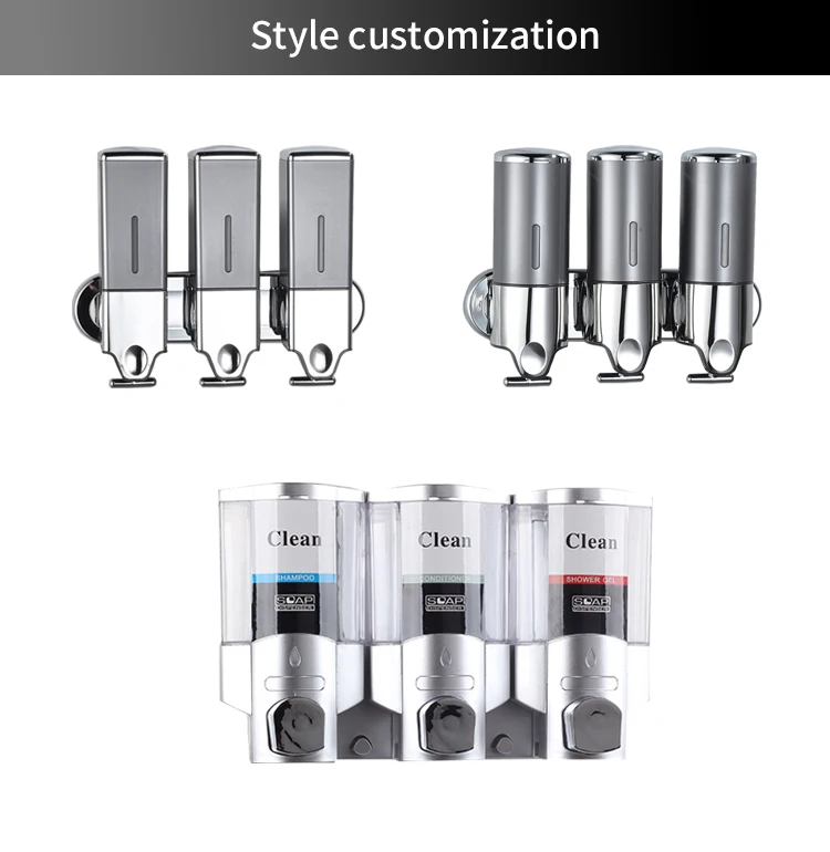 Manual Abs Plastic 3m Soap Dispenser Round Wall Mounted Hotel Shampoo ...