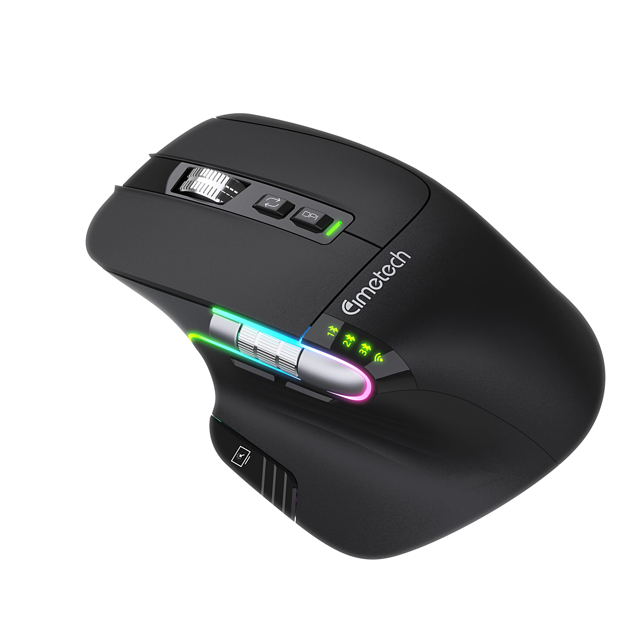 Oem Rechargeable Ergonomic 8d Light Rgb Ergonomic Mouse Bt 2.4ghz ...