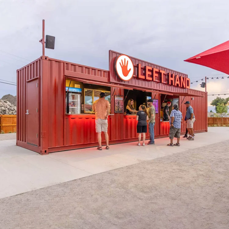 Shipping Container Bar: Modern Coffee Kiosk Booth with Custom Size ...