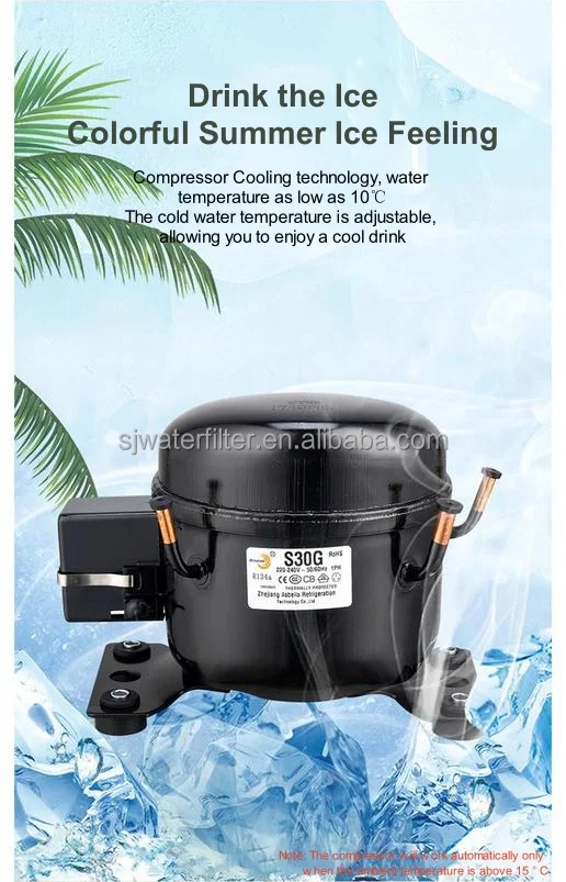 Water Dispenser Vertical Compressor Cooling Mechanism Cold and Warm ...