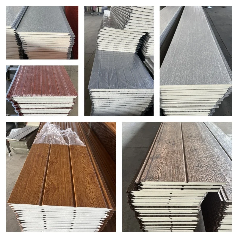 16mm Polyurethane Pu Foam Sandwich Panel Wall Paneling Decorative Exterior Wall Metal Siding ...