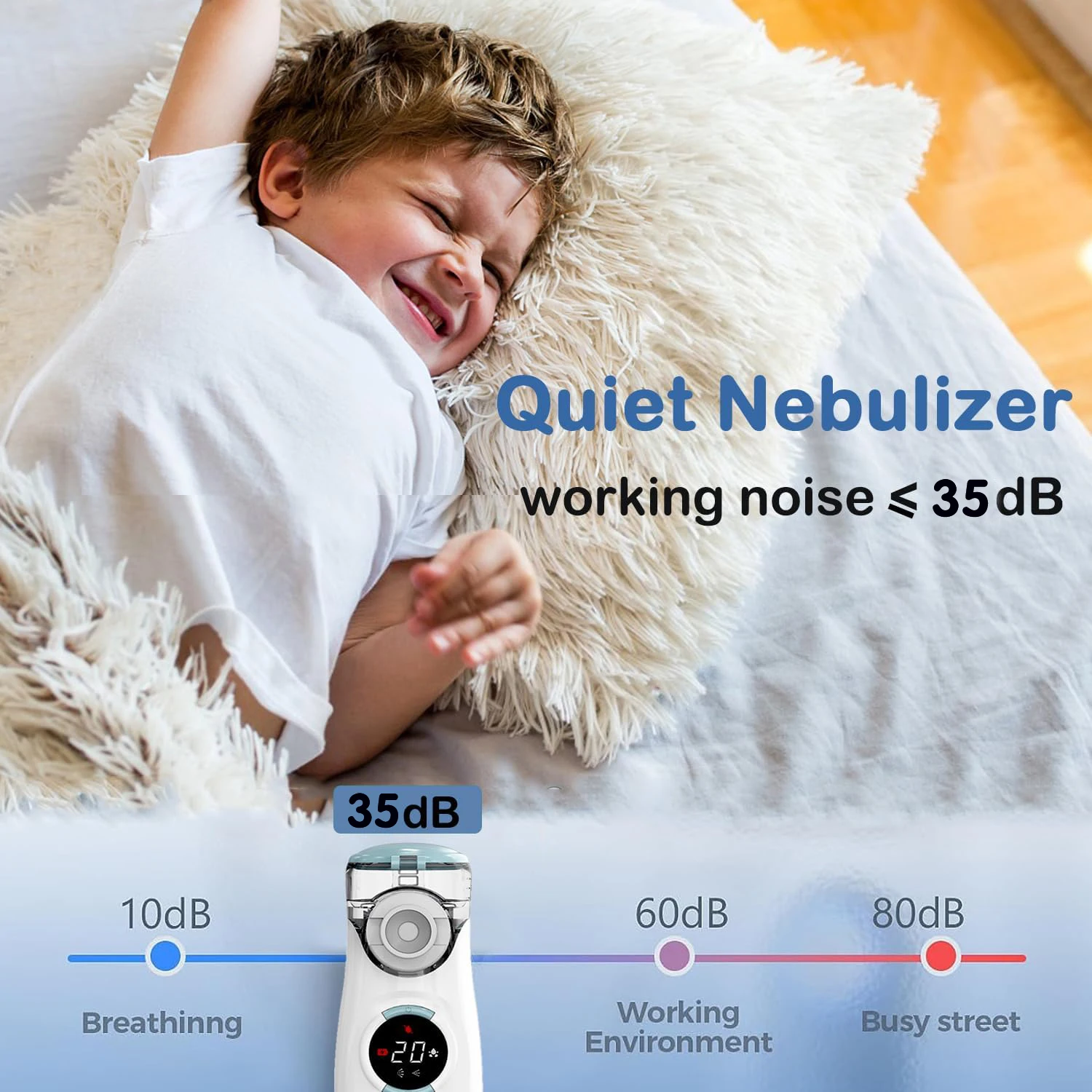 Portable Nebulizador Machine Baby Inhalator Asthma Smart