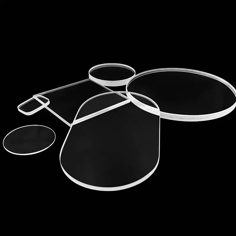 Custom Quartz Glass Window Piece Square Disc Disc Optical Jgs1 Silicone ...