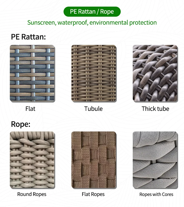 Outdoor Weather Furniture Hotel Patio Pe Rattan Weaving Sofa Set Pe ...