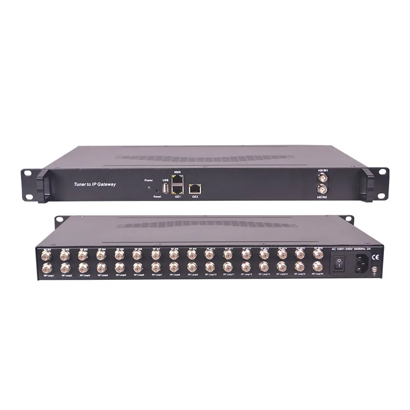 16 Channel Tuner To Ip Gateway Dvb-c/t/t2 Dvb-s/s2/s2x Isdb-t Atsc Digital Headend Iptv Gateway ...