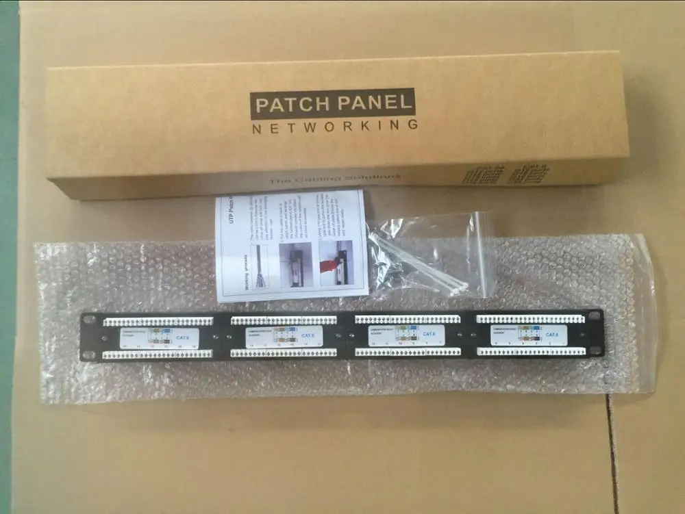 Ethernet Cat5e Rack Mount Patch Panel 16 Port RJ45 Cat5e Network Patch ...