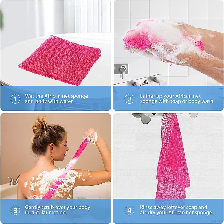 African Net Sponge Exfoliating - Deeply Cleansing Bath Tool