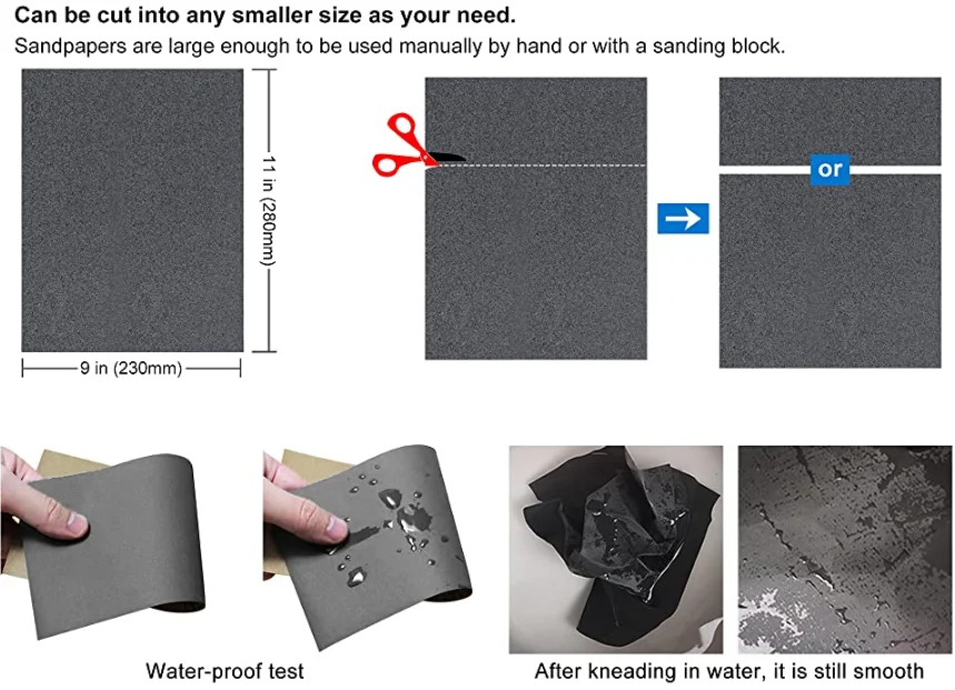 Atlas Quality Kraft Paper Backing Sandpaper Silicon Carbide Waterproof ...