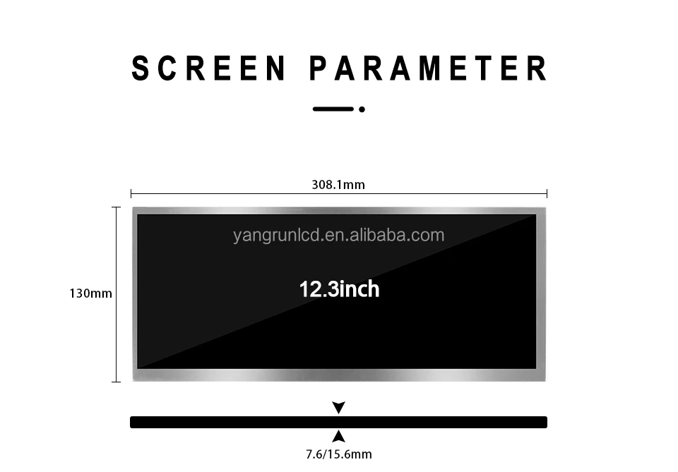 Hannstar Original 12.3 Inch Lvds Lcd Display Screen Hsd123kpw1-a30 ...