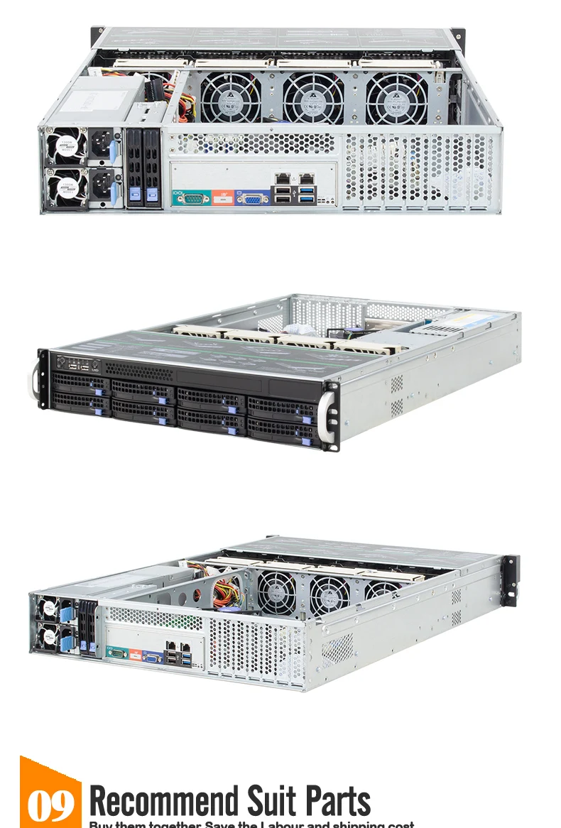 Superior Tooless Hdd 8trays 2u 560mm Depth Storage Server Chassis ...
