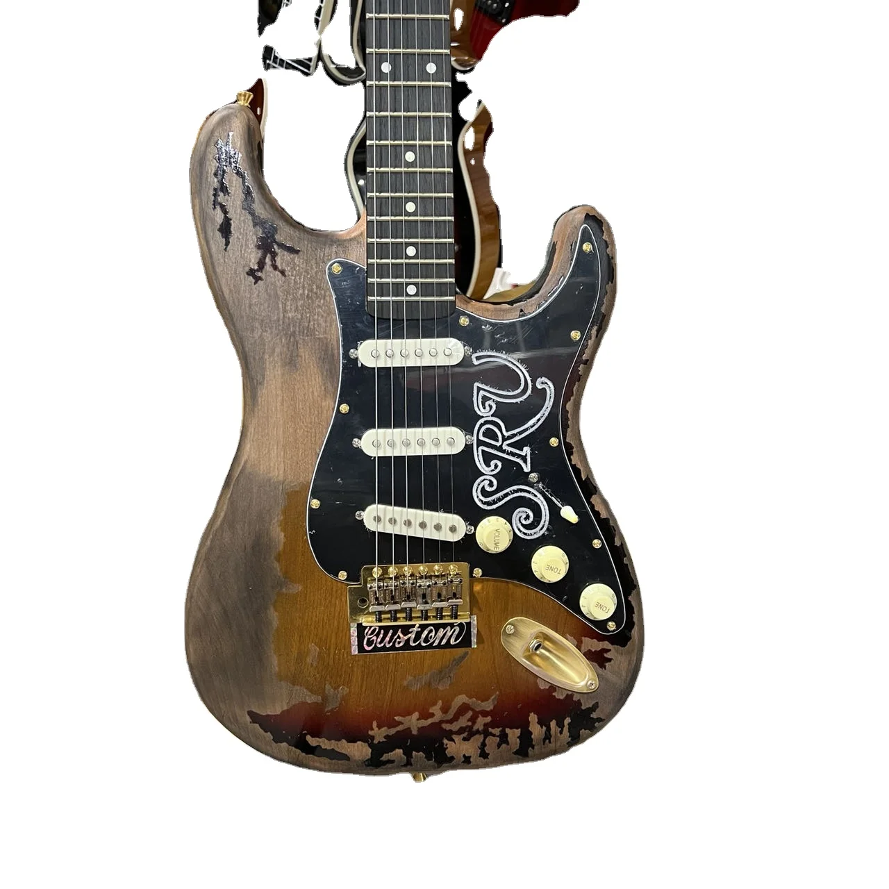 Stevie Ray Vaughan Aged Relic Electric Guitar Alder Body Rosewood ...