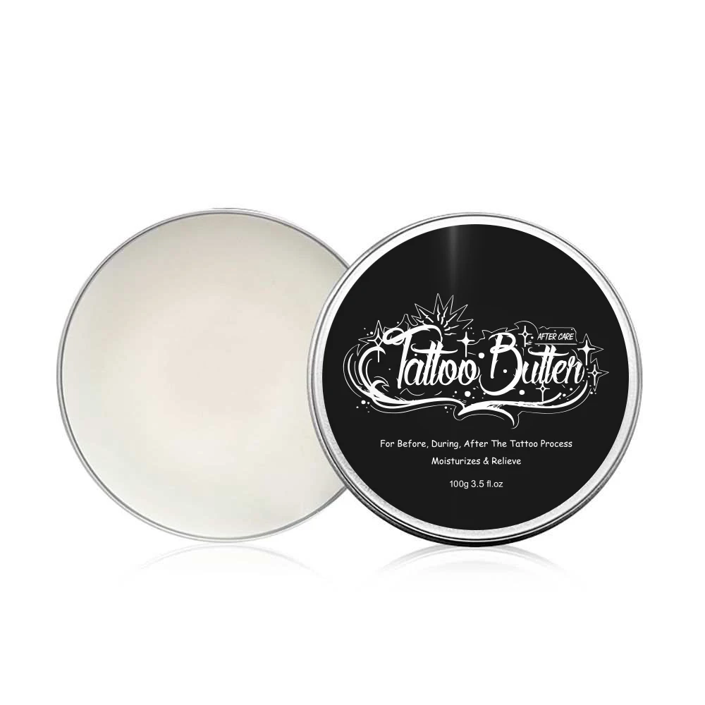 Custom Label Cosmetic Aftercare Protect Tatoo Balm Sample Black Vegan ...