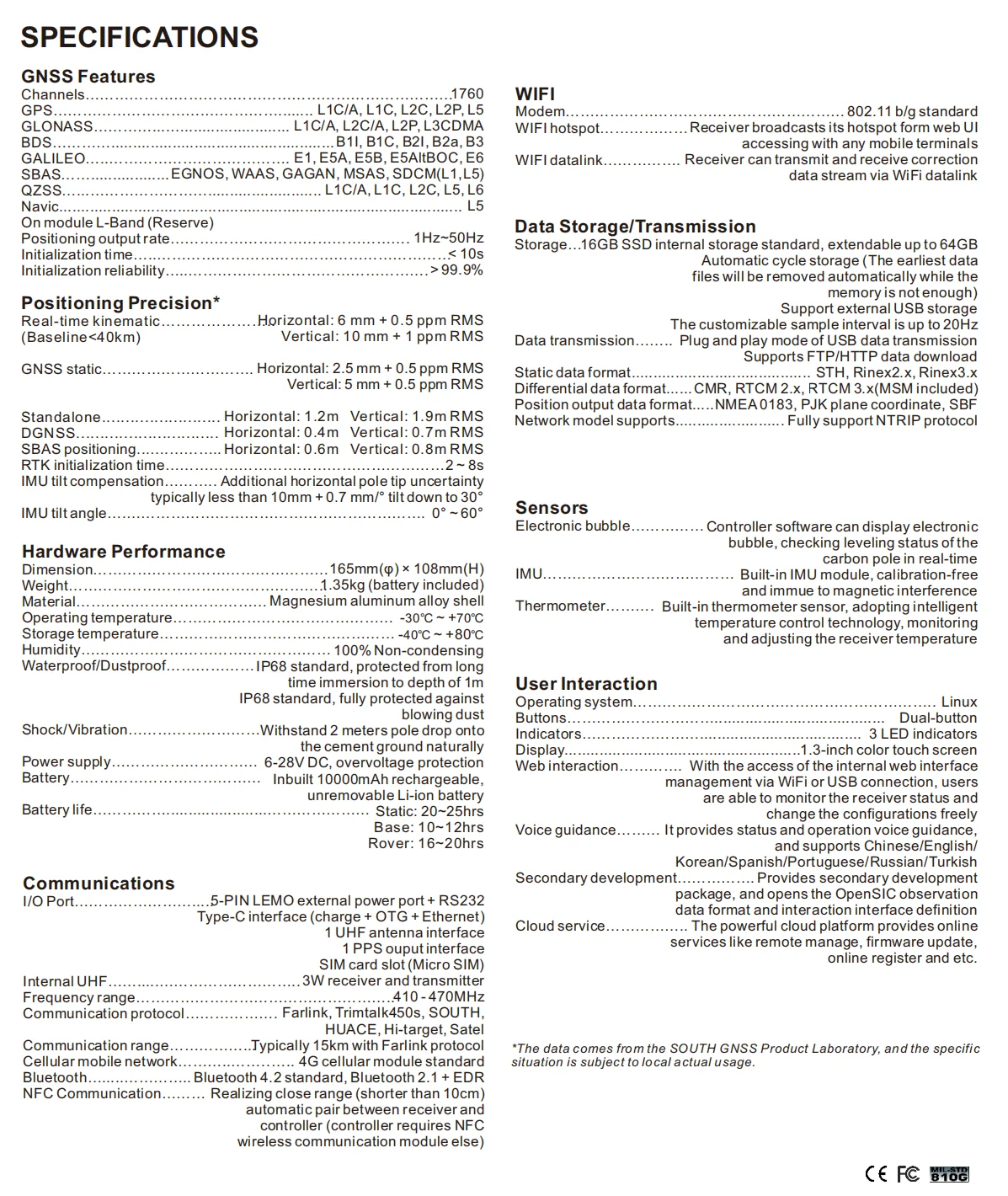 1760 Channels Best Price Gnss Rtk With Imu South G5 For Differential ...