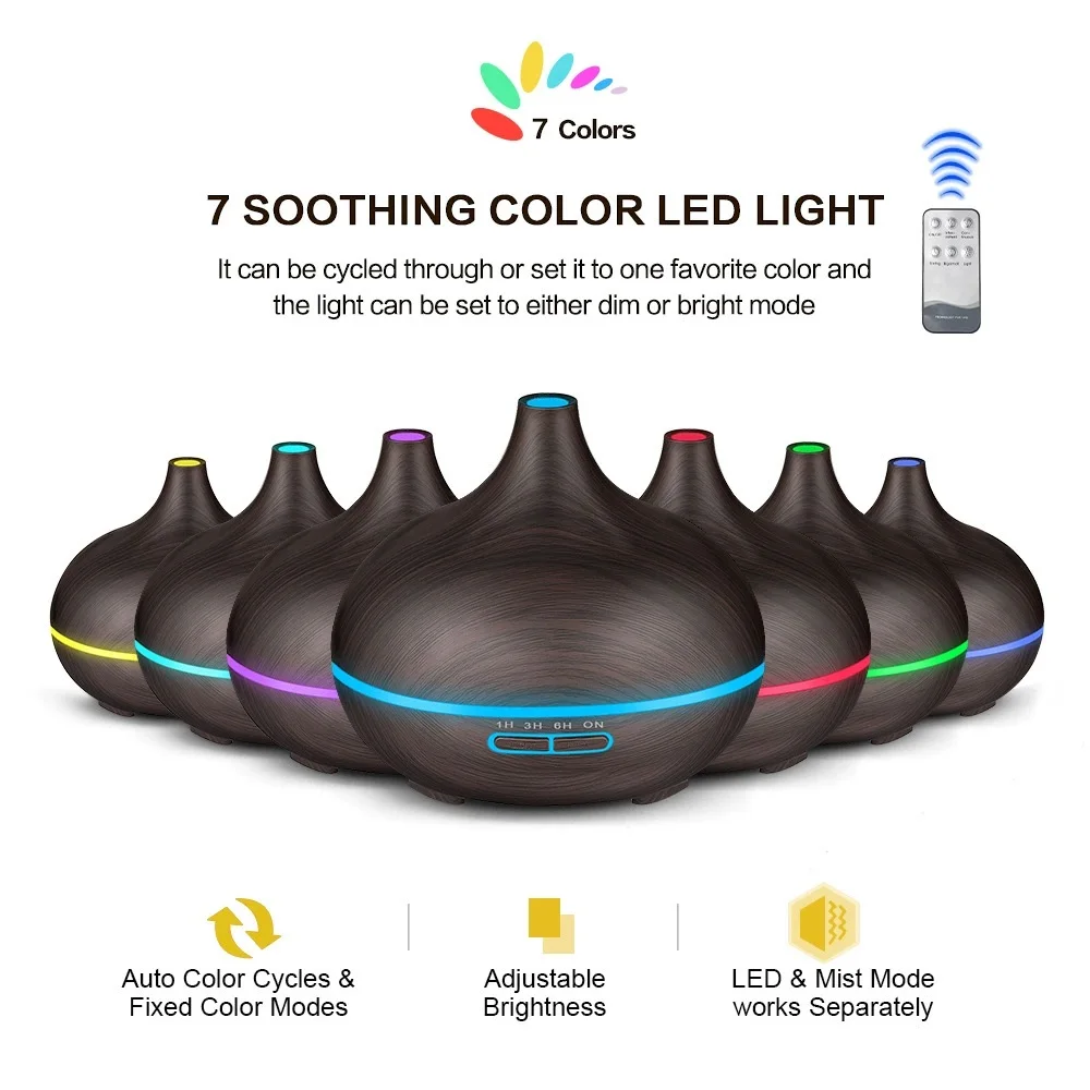 Hot Selling Electric Aroma Diffuser 400ml 7 Colors Lights Ultrasonic ...