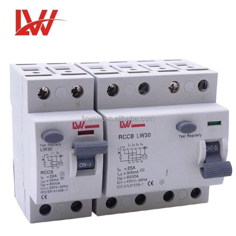 Residual Current Circuit Breaker 2P 40A , RCCB, 300mA 50Hz, 230V AC ...