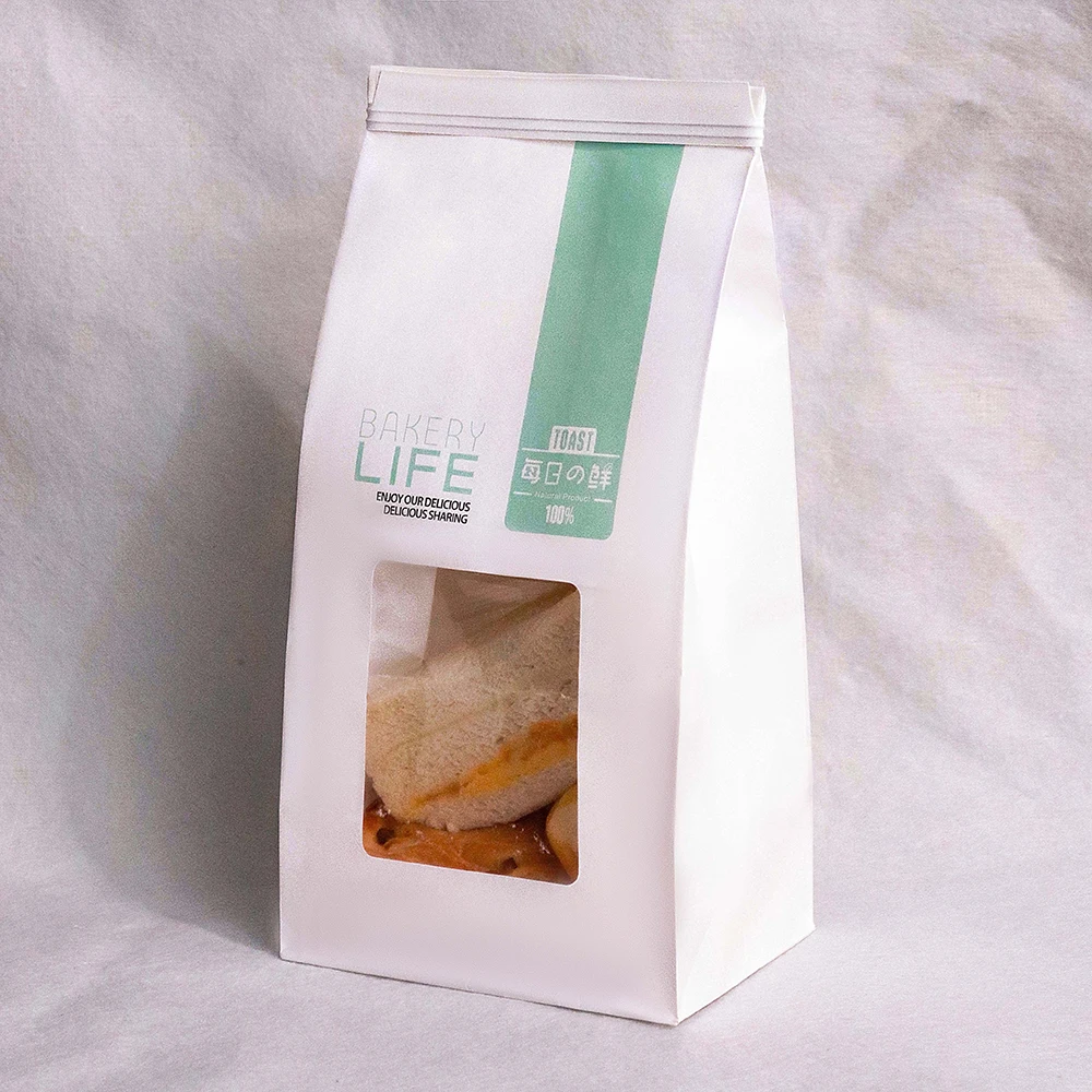 Wholesale Bakery Food Brown Kraft Paper Bread Packaging Paper Carrier ...