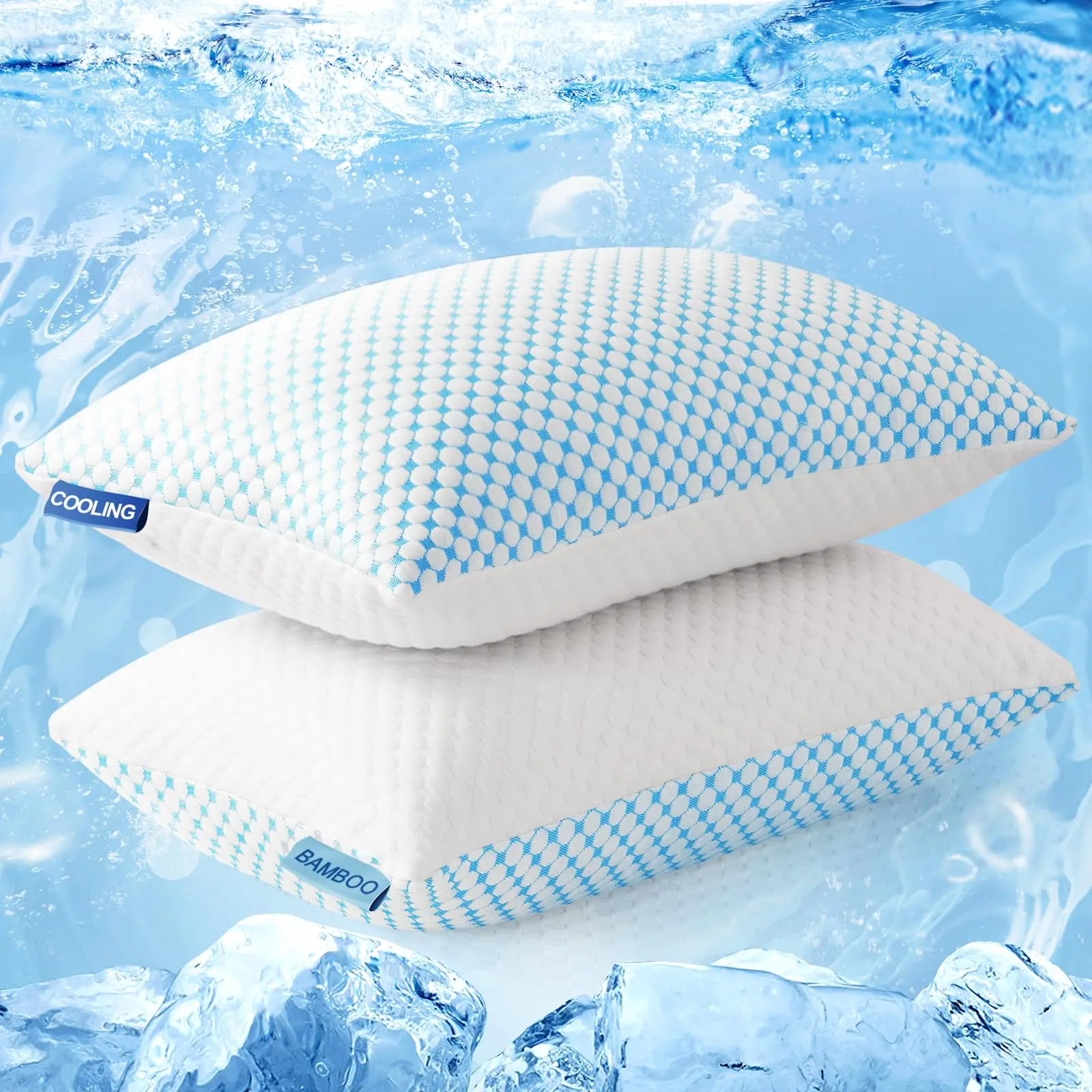 20% Ice Fiber 80% Polyester Cold Cooling Pillow - Customizable