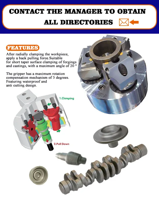 8 Inch Vertical Hollow Pneumatic Hydraulic Chuck for Drilling Milling ...