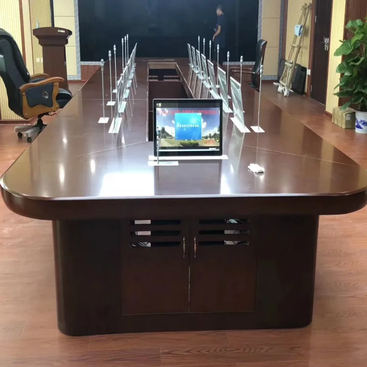 Meeting Room System Vertical Lcd Hidden Table Monitor Lift Audio ...
