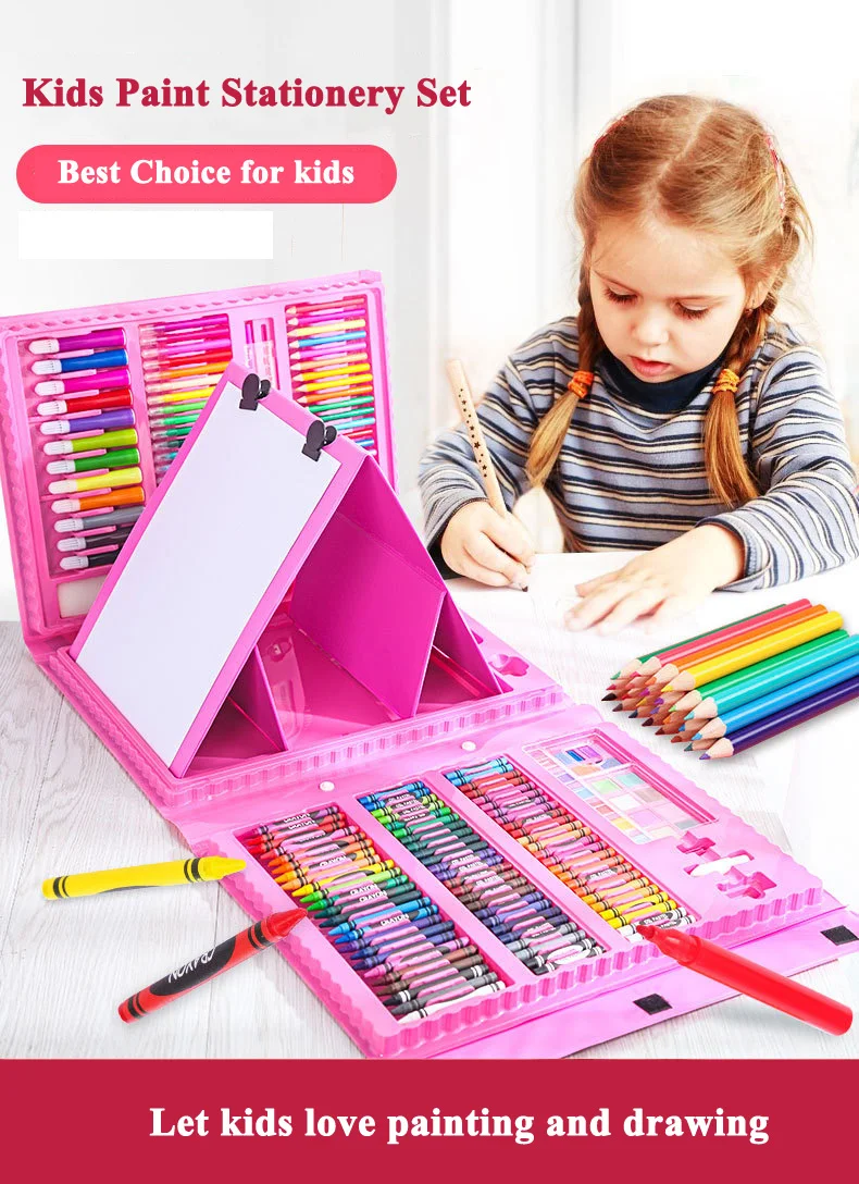 68 Pcs Wholesale School Kids Drawing Art Stationery Painting Set ...