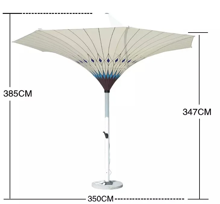 3.5M /6M / 8M Big Heavy Duty Commercial Outdoor Garden Parasol Patio ...