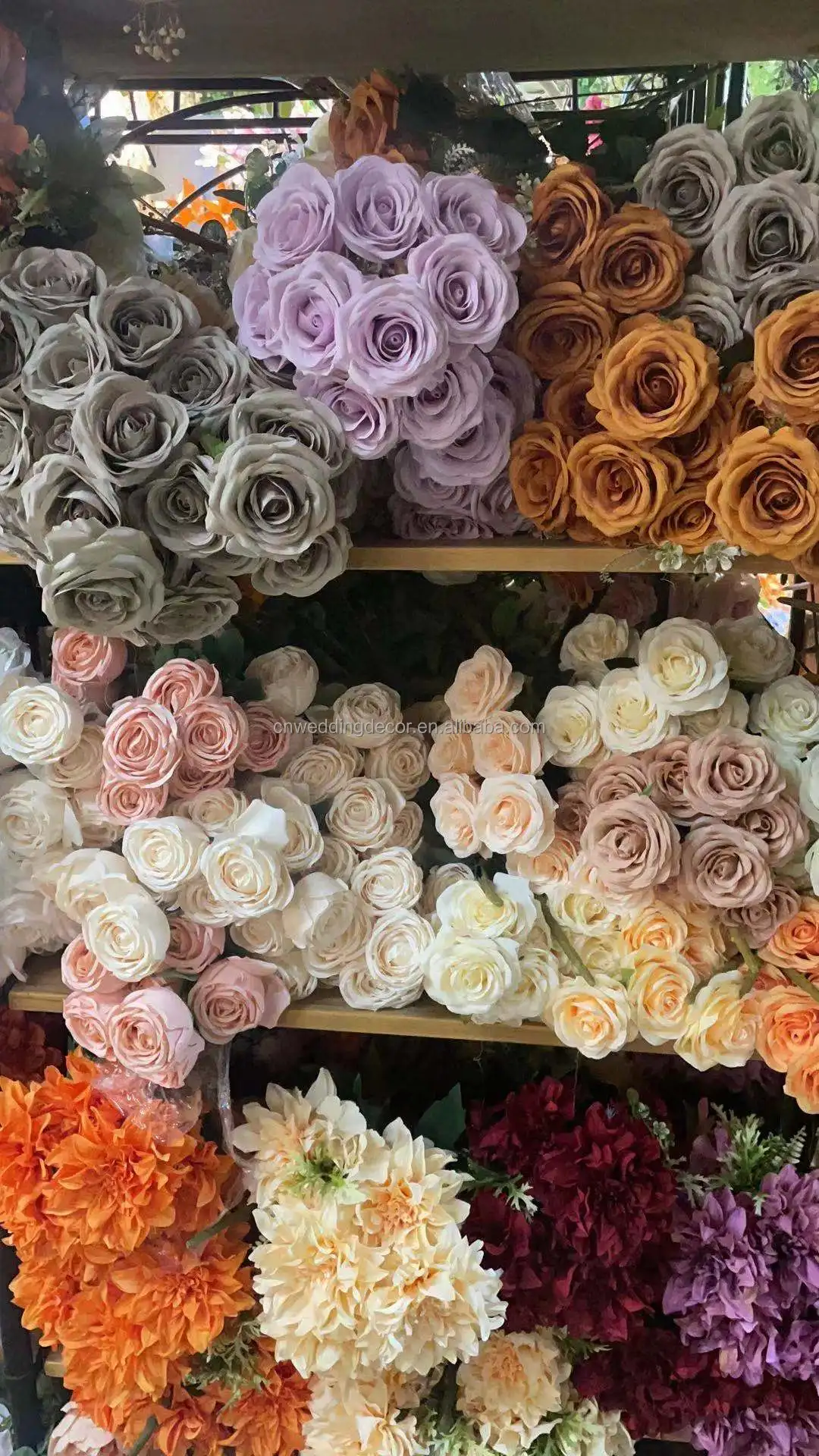 DIY Roll up Flower Wall - Elegant Artificial Rose Backdrop