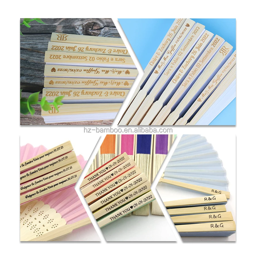 Wholesale Blank White Foldable Paper Fan - Chinese Bamboo Fan