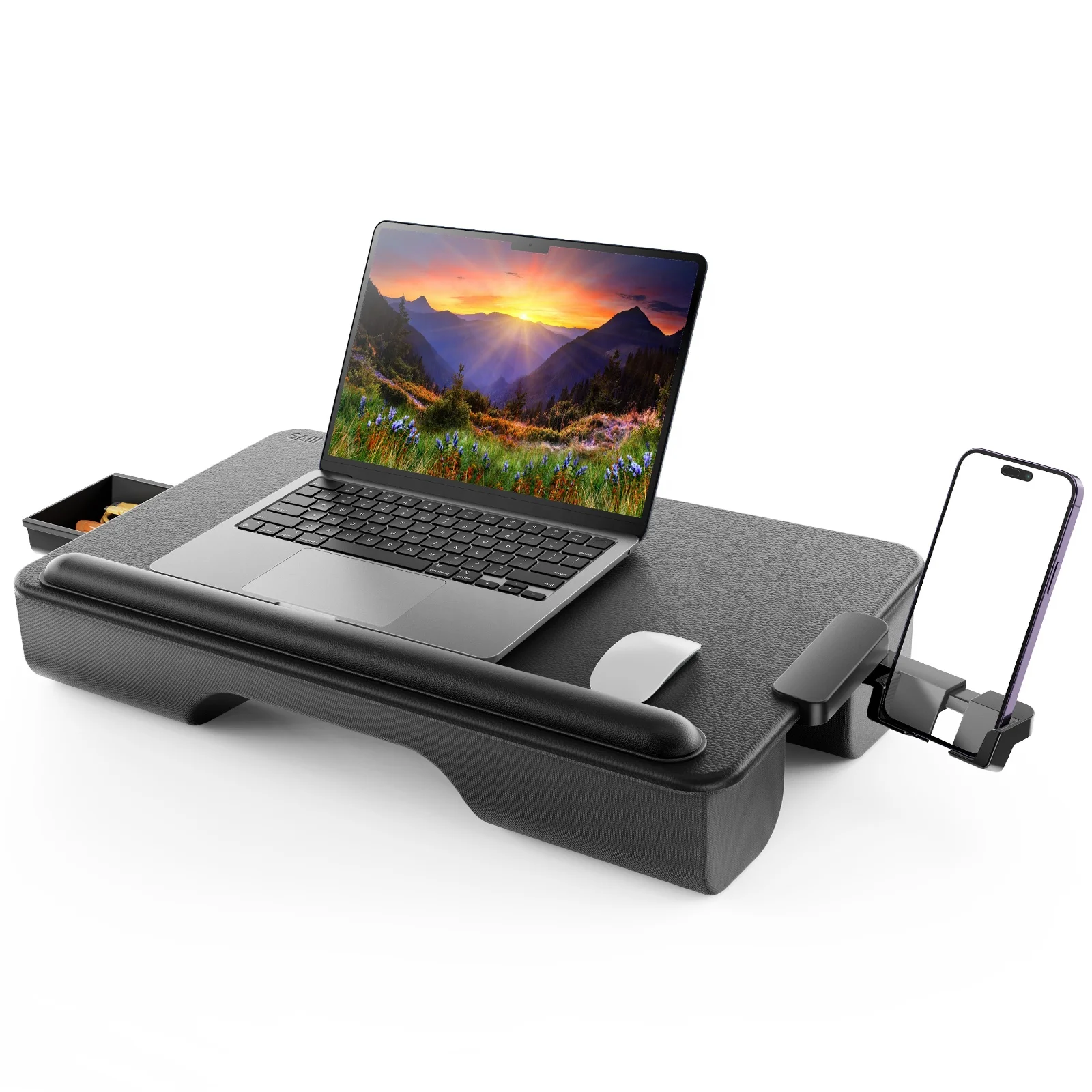 Portable Computer Table Lap Desk with Cushion Home Office Bed Laptop ...