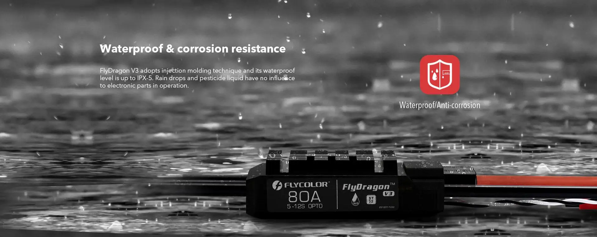 Flycolor Flydragon V3 80a Agricultural Uav Esc Waterproof Motor Speed ...