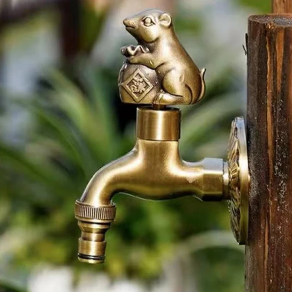 Retro Animal Outdoor Stainless Steel Column Garden Washing Machine ...